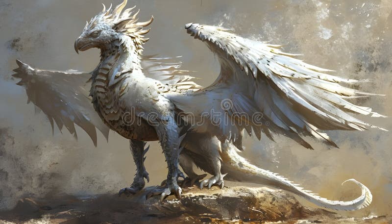 Combines the Features of a Dragon and a Griffin Stock Illustration ...