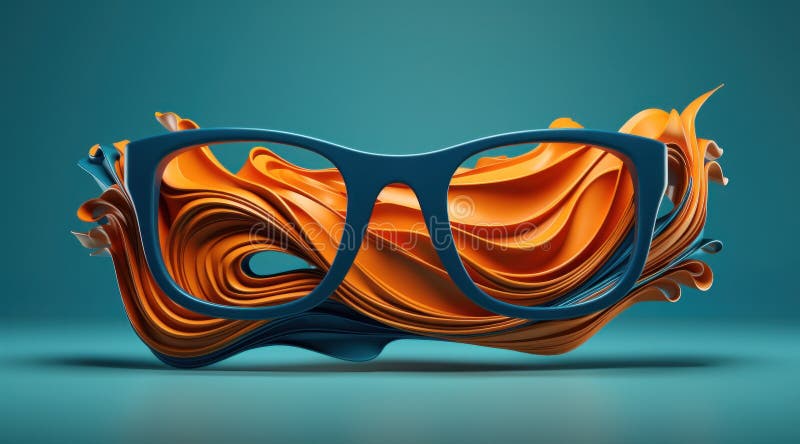 Combines Modern Eyewear with the Latest Digital Technology Stock Image ...