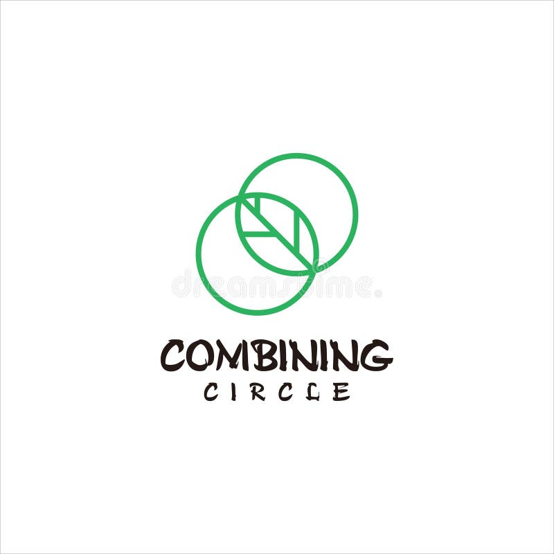 Combining Circle To Make Leaf Logo Stock Vector - Illustration of ...