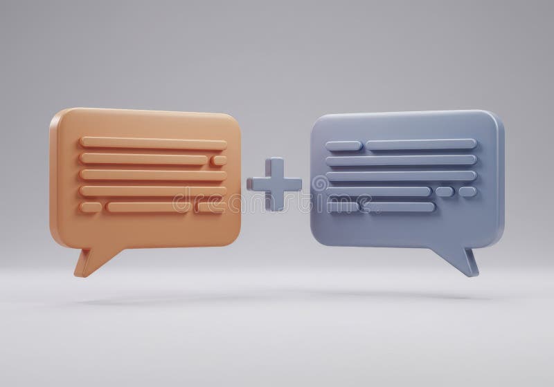 Combining Speech Bubbles Illustration for Communication Concept Stock ...