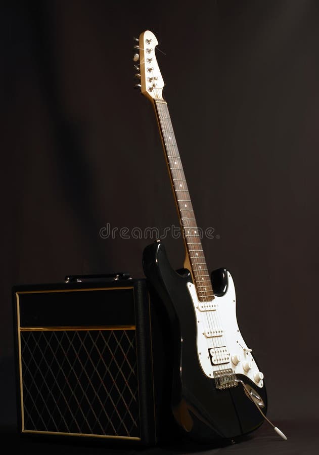 Guitar Amp Stack with Fender Style Guitar Stock Photo - Image of ...