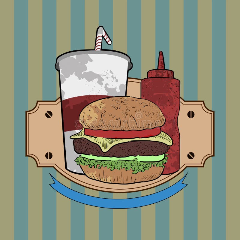 Combo isolerad snabbmat stock illustrationer. Illustration av äta ...