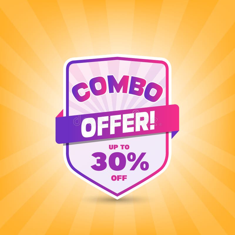 Combo Offer Vector, Icons and Images Stock Illustration - Illustration ...