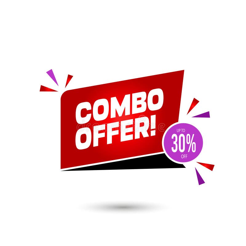 Combo Offer Vector, Icons and Images Stock Illustration - Illustration ...