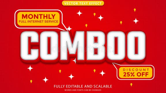 Combo Text Effect Editable Eps File Stock Vector - Illustration of game ...