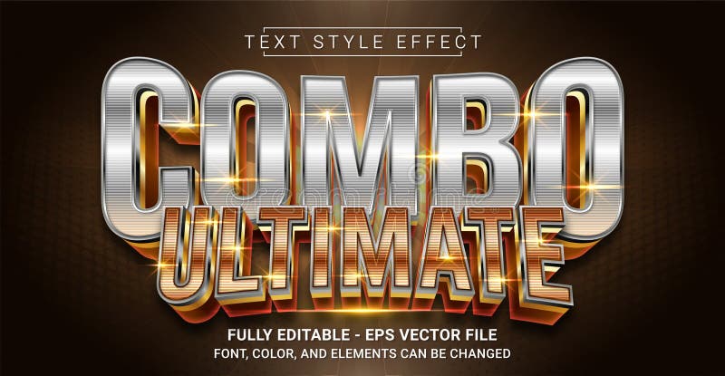 Combo Ultimate Text Style Effect. Editable Graphic Text Template Stock ...