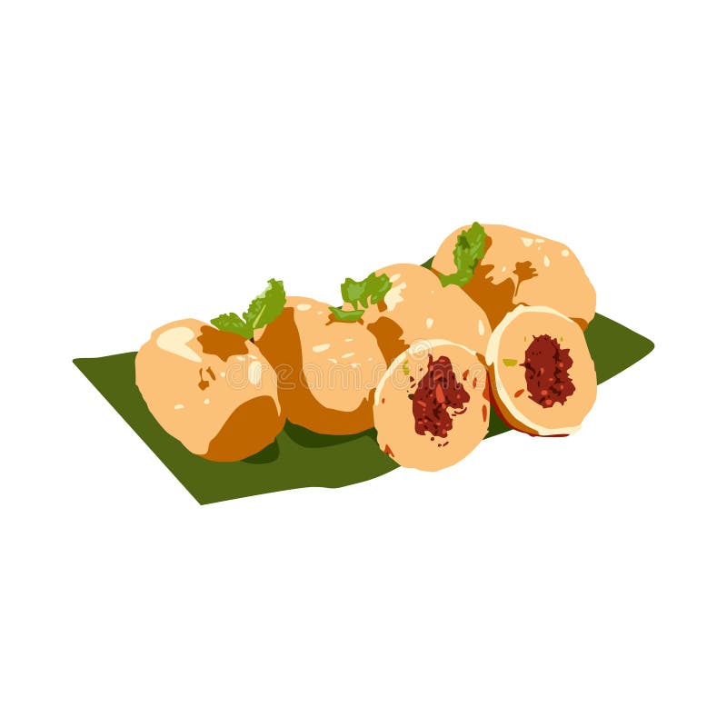 Combro Indonesian Food Design Vector Stock Vector - Illustration of ...