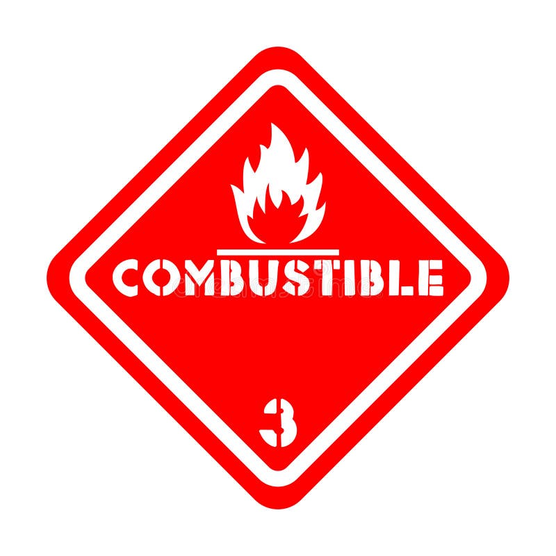 Combustible Attention Vector Sign Stock Vector - Illustration of icon ...