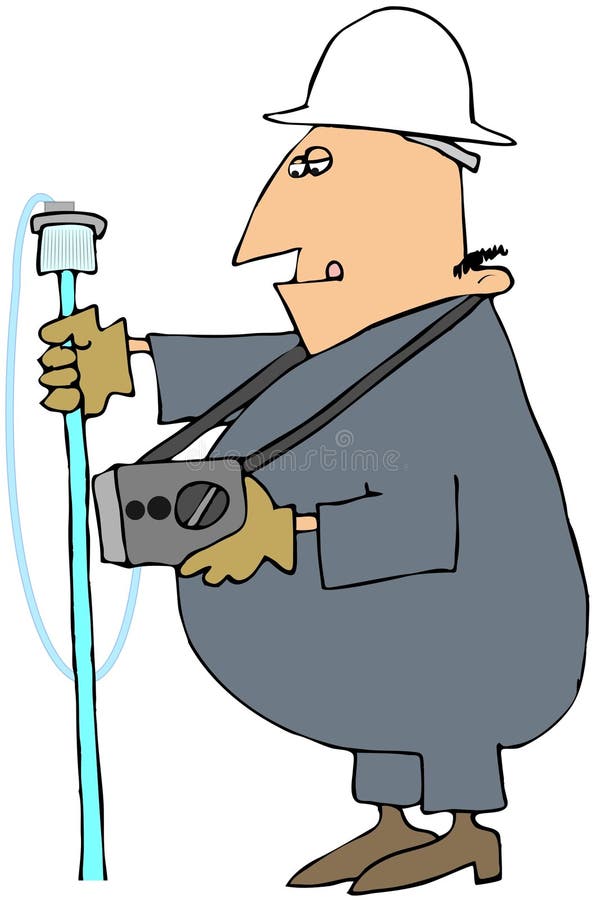 Combustible Gas Detection stock illustration. Illustration of worker ...