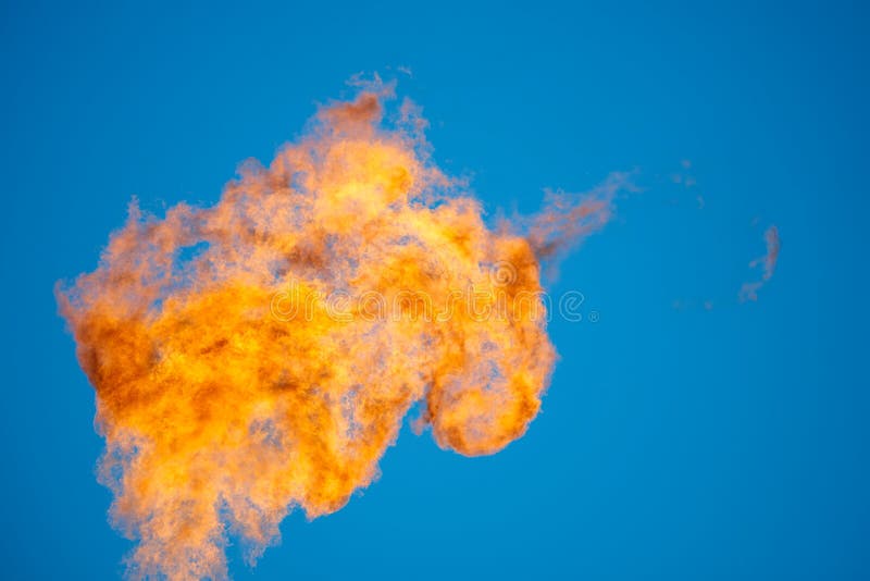 Combustion of Associated Petroleum Gas. Stock Photo - Image of ...