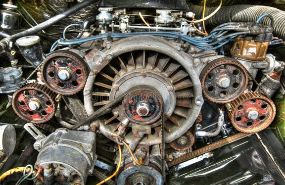 Combustion Engine, Detail of the Old Motor Stock Photo - Image of ...