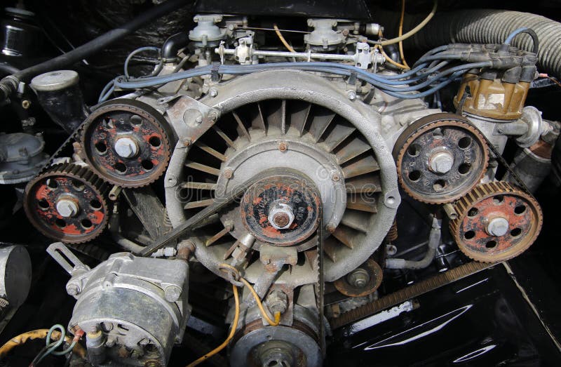 Combustion Engine - Detail of the Old Motor Stock Image - Image of gear ...