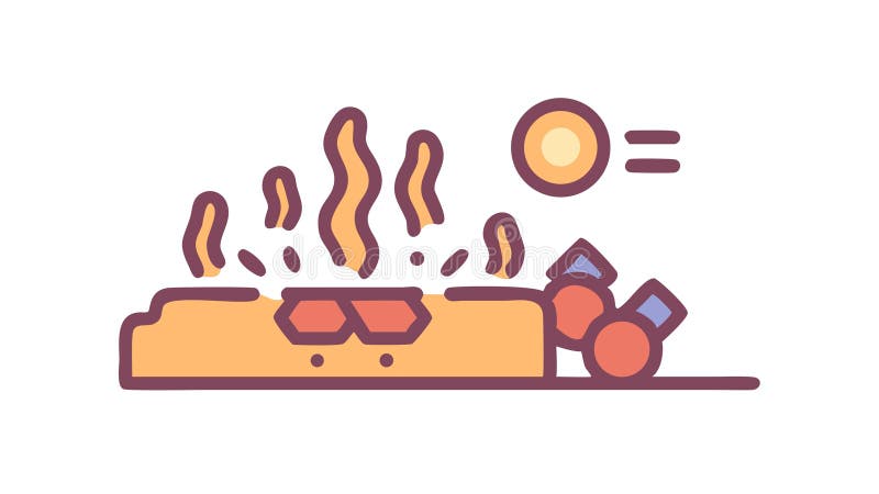 Combustion Process Fire Element Vector. Heat Generation Icon. Vector ...