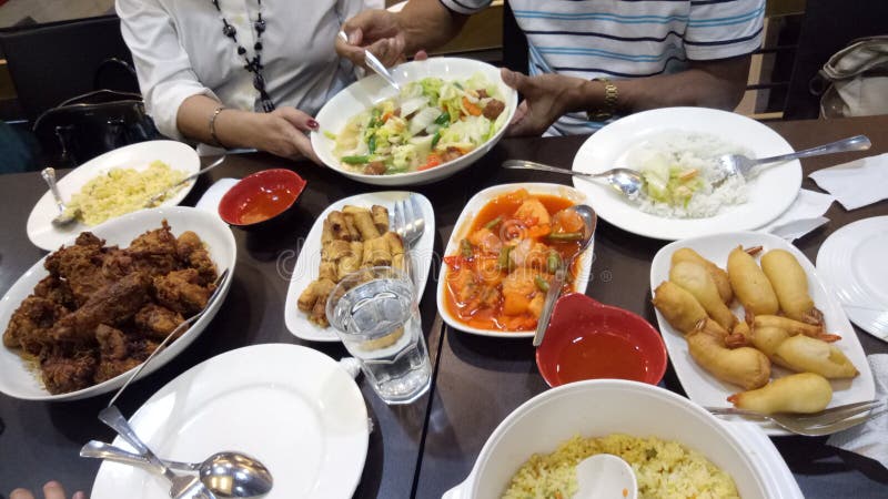 Come Have Dinner with a Middle Class Family Stock Image - Image of ...