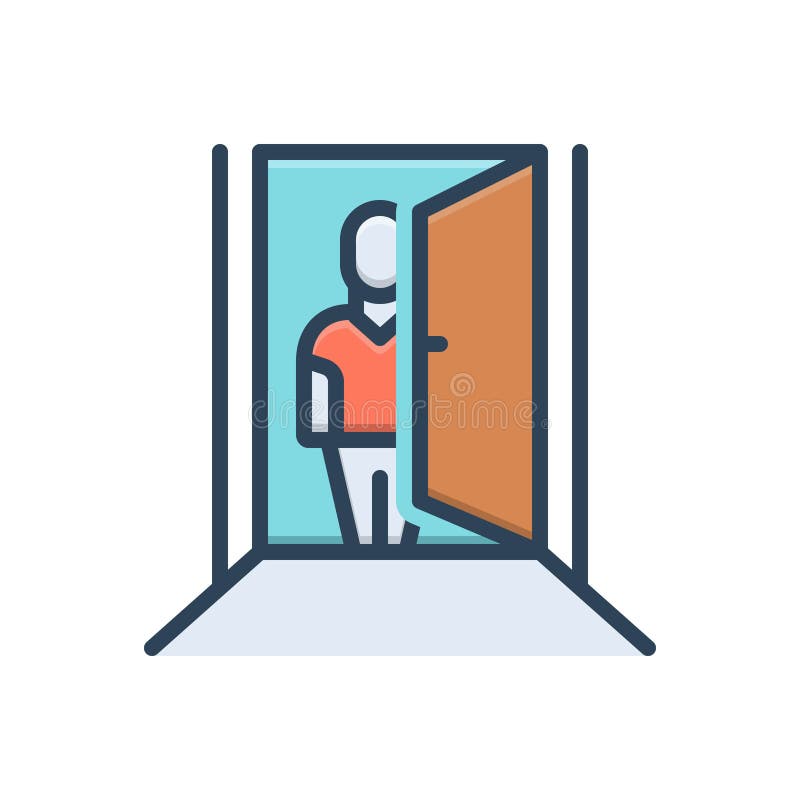 Color Illustration Icon for Come, Arrive and in Enter Stock Vector ...