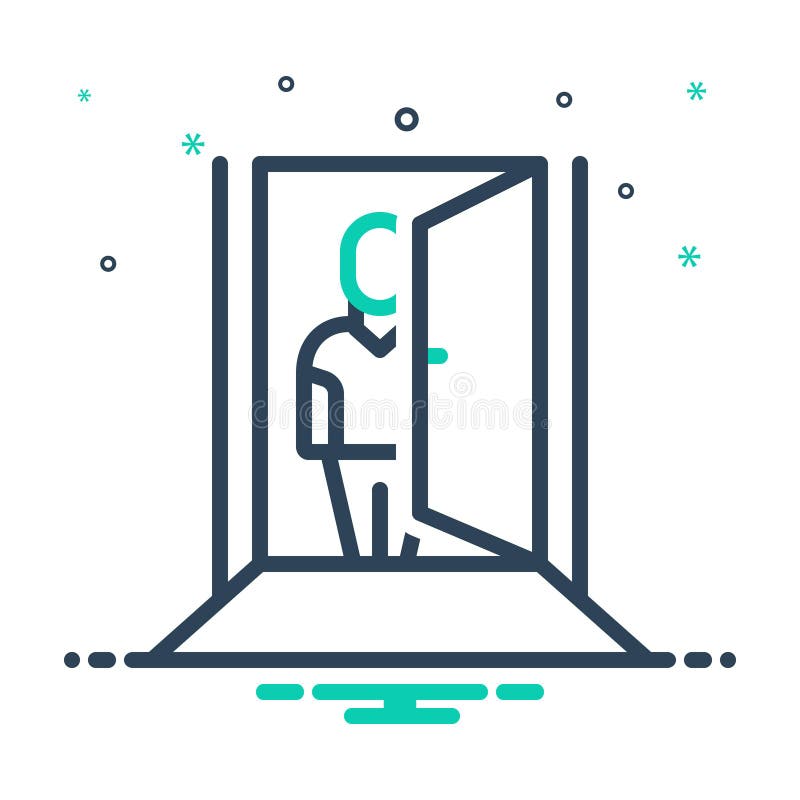 Mix Icon for Come, Arrive and Get in Enter Stock Illustration ...