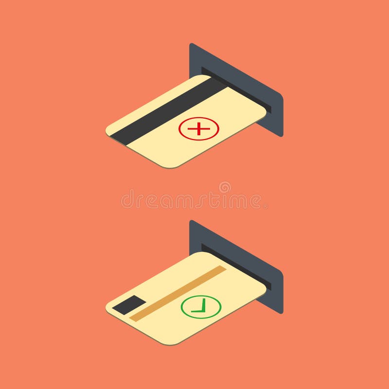 Come Inserire La Carta Di Credito in Bancomat Illustrazione Vettoriale ... Come Inserire La Carta Di Credito in Bancomat Illustrazione Vettoriale ...