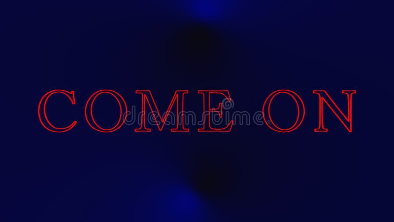 Come on Text Animation on Black Background 4k 60fps. Stock Video ...