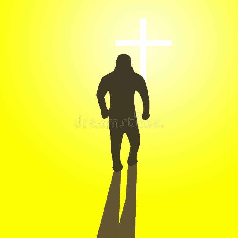 Man Walking Towards Cross Stock Illustrations – 24 Man Walking Towards ...