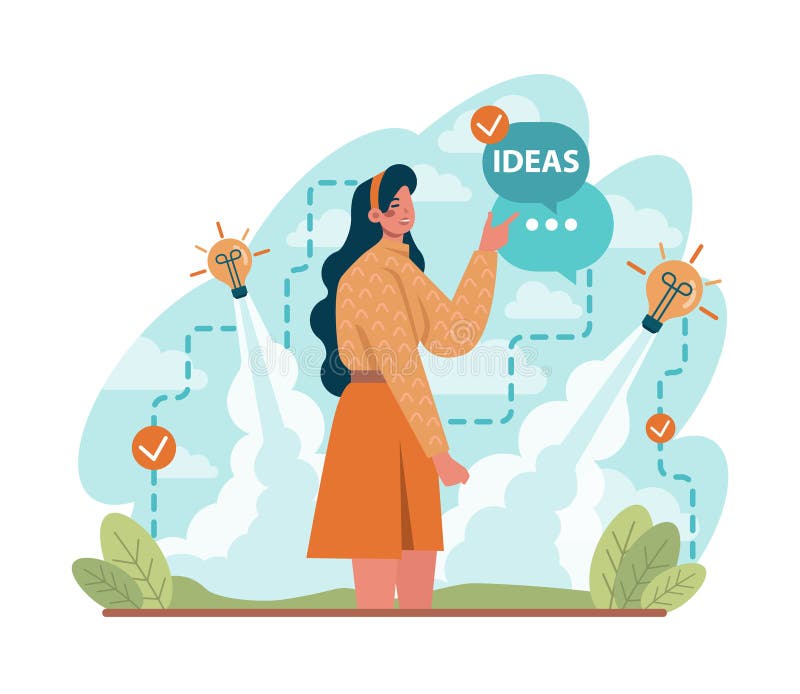 Come Up with an Idea Concept. Creative Innovation or Business Stock ...