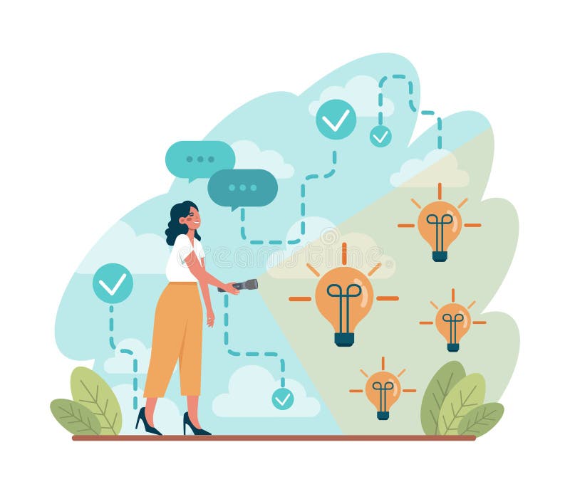 Come Up with an Idea Concept. Creative Innovation or Business Stock ...