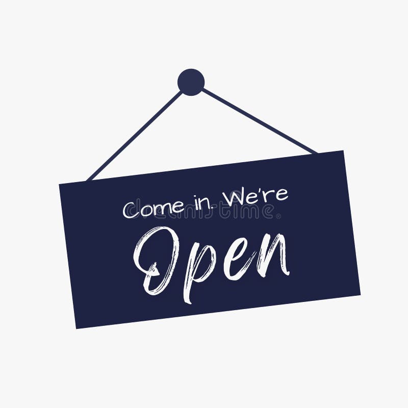 Come in were open stock illustration. Illustration of logo - 263222904