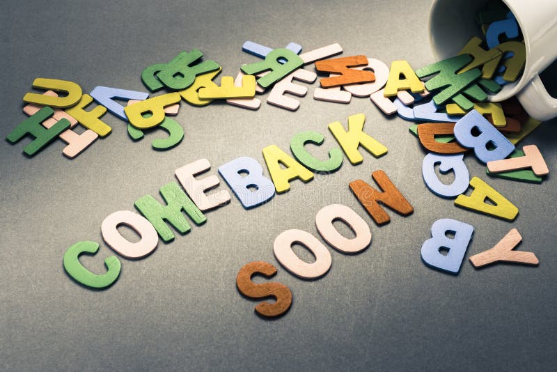 Come back soon stock image. Image of billboard, message - 23391455