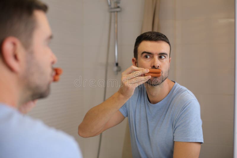 Comedian Pretending To Have Gigantic Lips Stock Image - Image of ...