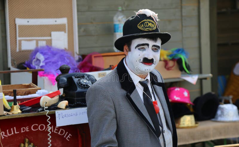Comedian Sad and White Mice on Hat Editorial Image - Image of actor ...