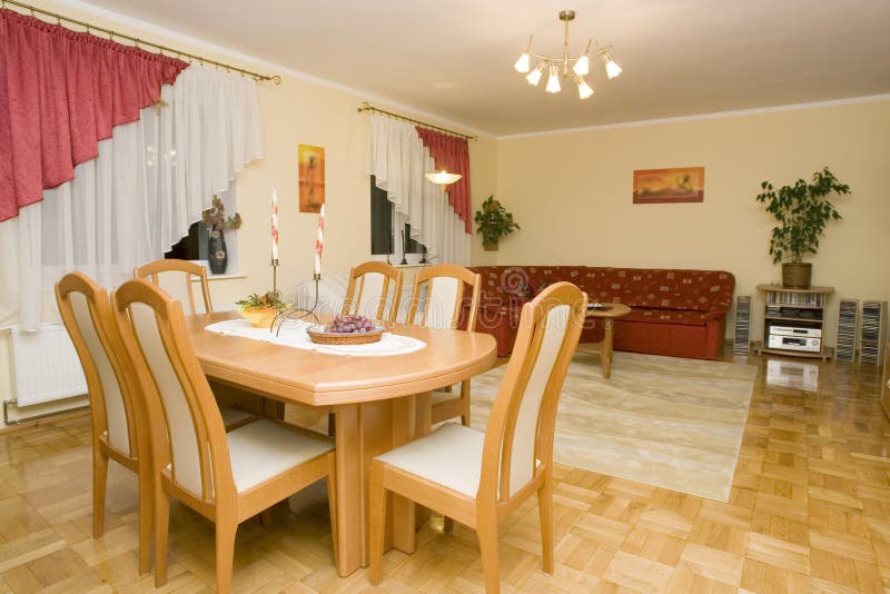 Comedor contemporáneo foto de archivo. Imagen de vector - 3886396