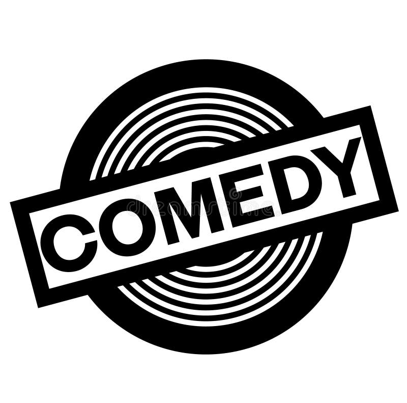 Comedy black stamp stock vector. Illustration of satire - 124300478