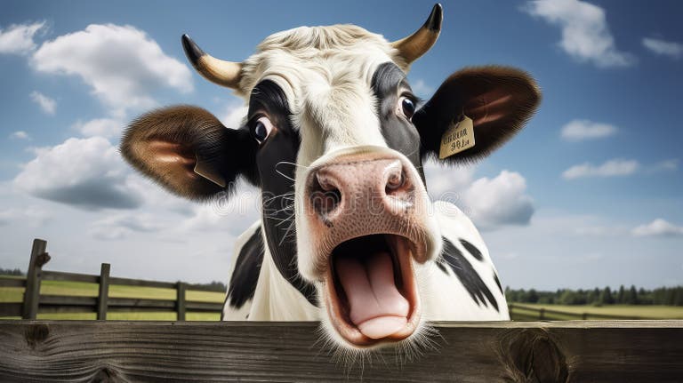 Comedy cow funny stock illustration. Illustration of entertaining ...