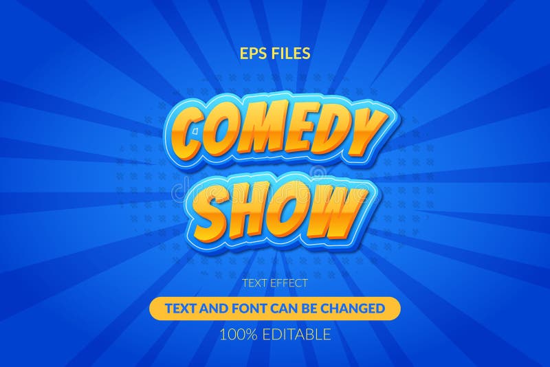 Comedy Show Comic Laugh Editable Text Effect. Eps Vector File Stock ...