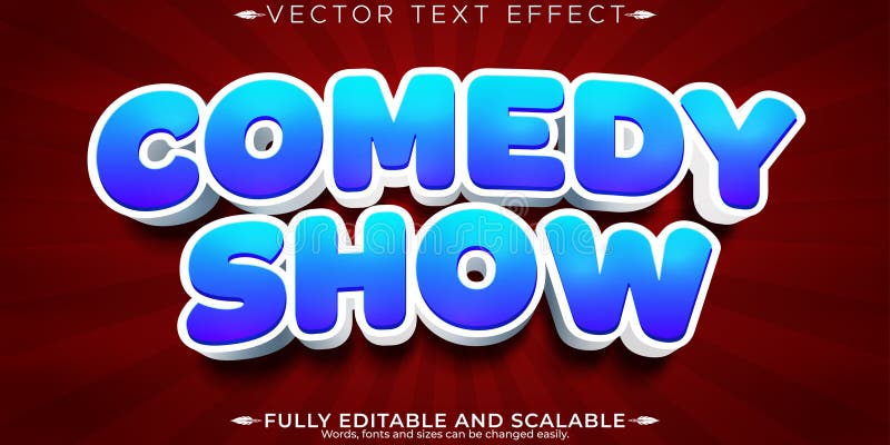 Comedy Show Text Effect, Editable Cartoon and Funny Text Style Stock ...