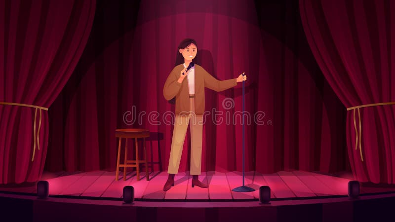 Stand Up Comedian Stage Stock Illustrations 622 Stand Up Comedian