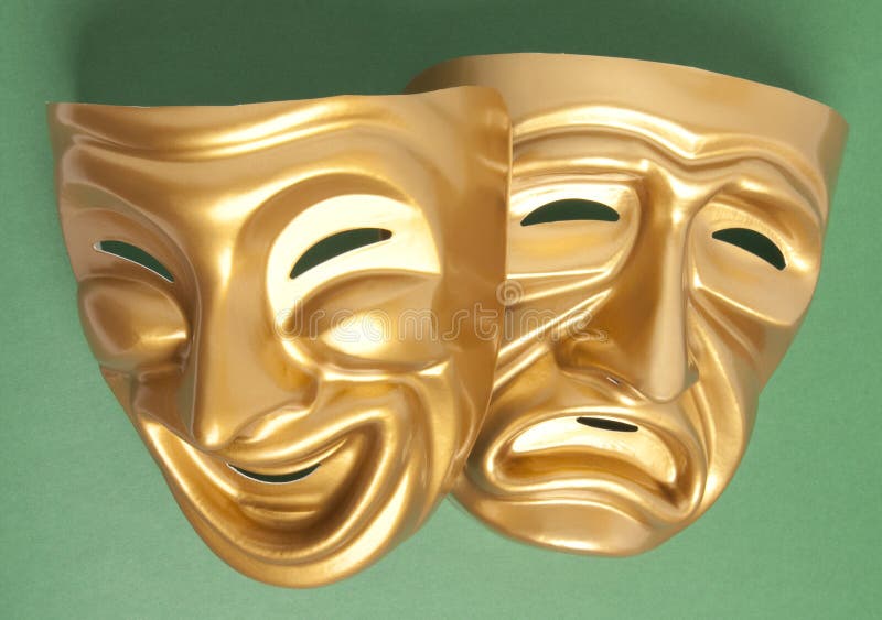 Comedy and Tragedy Theatrical Mask Stock Photo - Image of acting ...