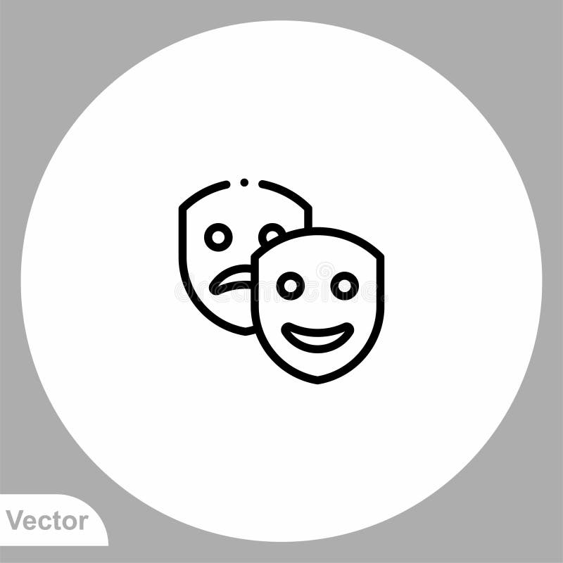 Comedy Vector Icon Sign Symbol Stock Vector - Illustration of design ...