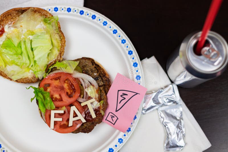 Comer Mal Concepto De Comida Basura Imagen de archivo - Imagen de ...