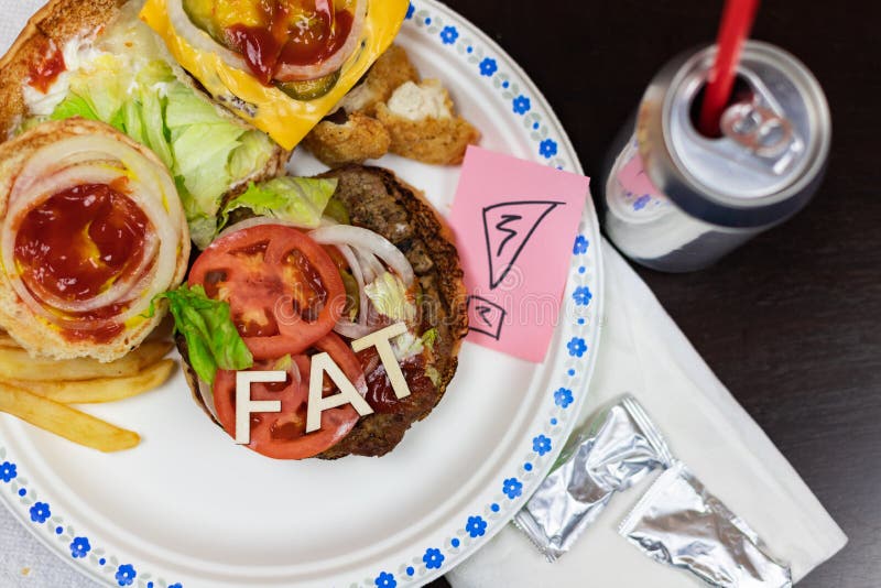 Comer Mal Concepto De Comida Basura Imagen de archivo - Imagen de ...