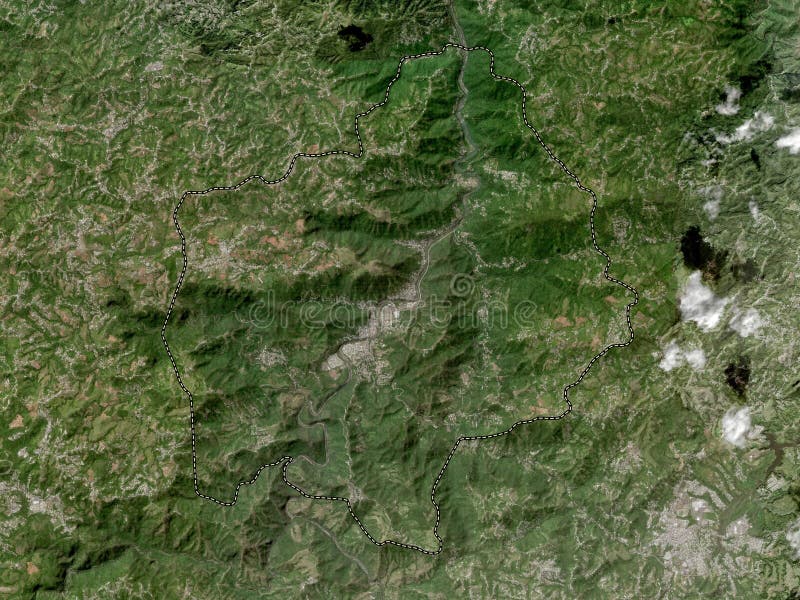 Comerio, Puerto Rico. High-res Satellite. No Legend Stock Illustration ...