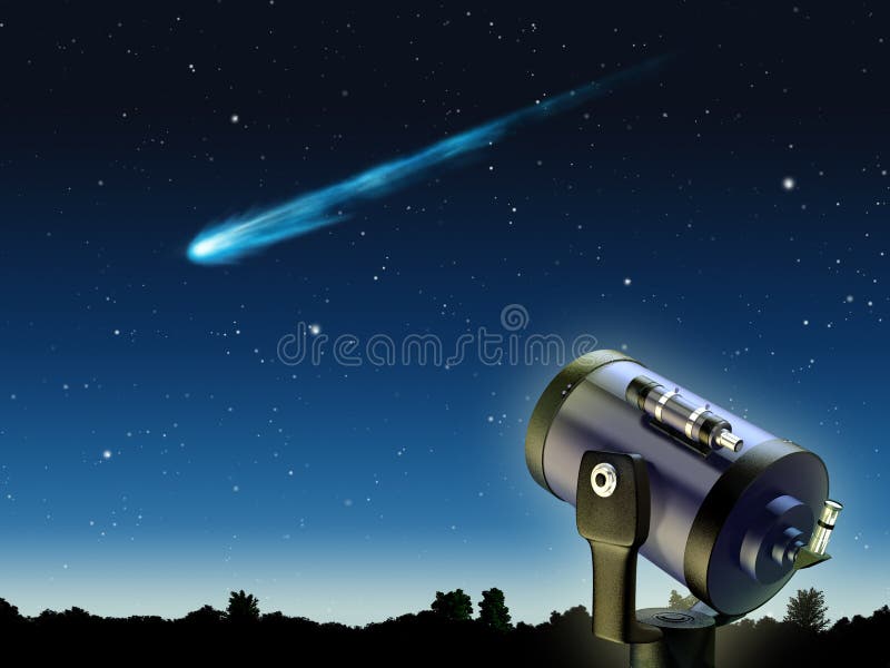 Comet stock illustration. Illustration of asteroid, scene - 15801192