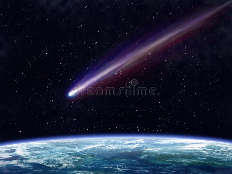 Comet stock illustration. Illustration of atmosphere - 26825293