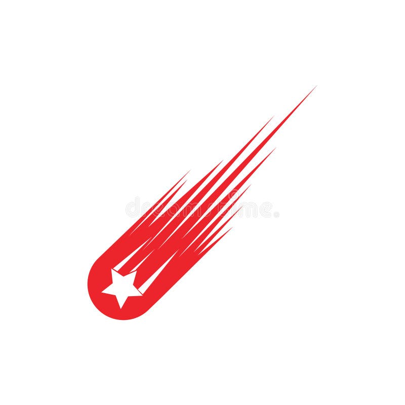 Comet Asteroid Falling Rocket Bursting Fiery Flame Vector Logo Design ...