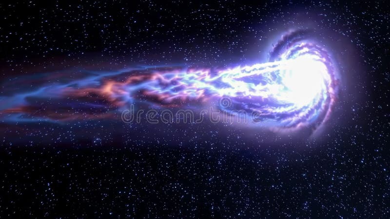 Comet Entering Wormhole Creating Galaxy Spiral in Deep Space Stock ...