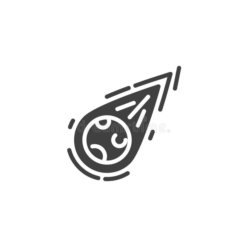 Comet falling vector icon stock vector. Illustration of meteor - 150232533