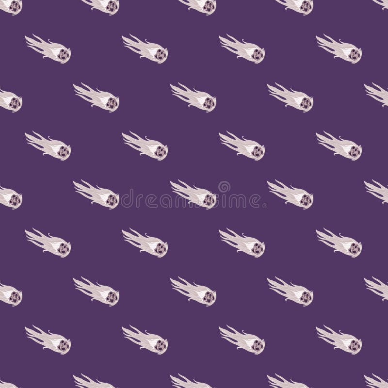 Comet Fly Seamless Pattern. Design Meteorite Rain Stock Vector ...