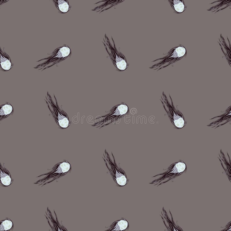 Comet Fly Seamless Pattern. Design Meteorite Rain Stock Vector ...
