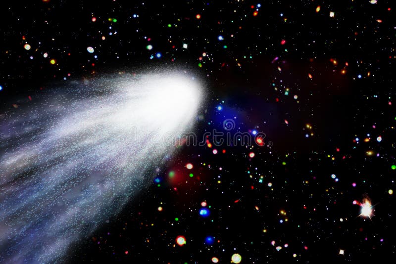 A Comet on the High Speed is Going through the Space. the Elements of ...