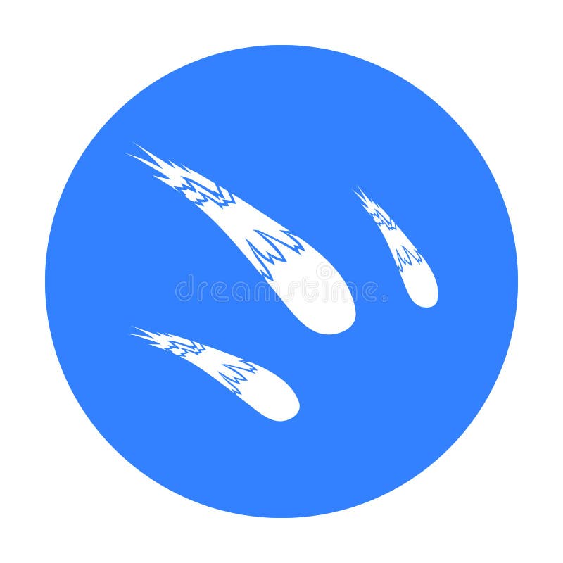 Comet Icon in Outline Style Isolated on White Background. Space Symbol ...