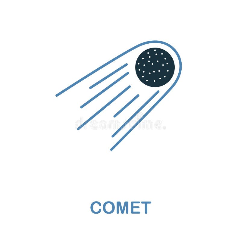 Comet Icon in 2 Color Design. Pixel Perfect Simple Pictogram Comet Icon ...